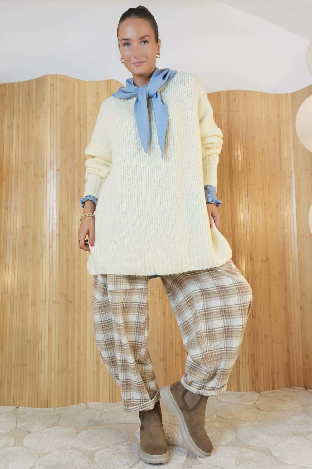 Elsie Oversized Slouch Knit Ecru/40=