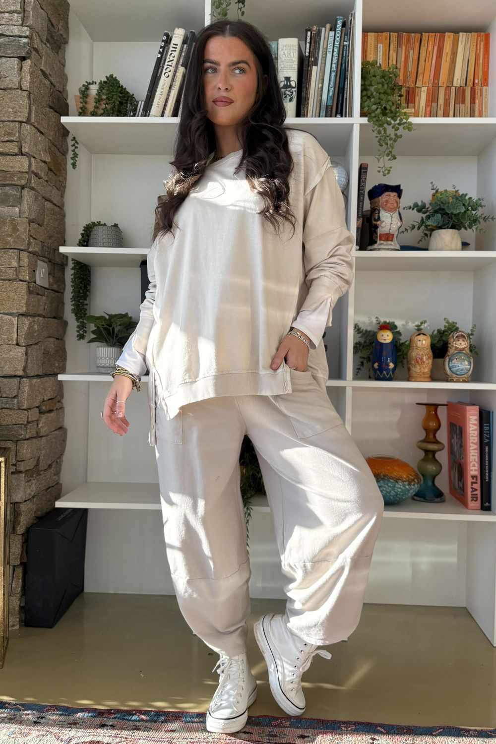 Lagen Shelby Barrel Pant Stone