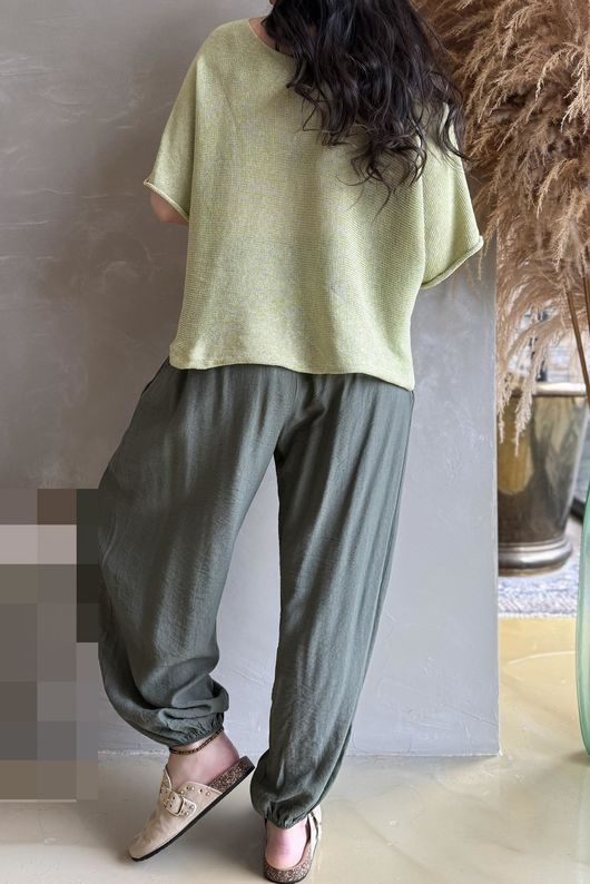 Conrad Box Cotton Knit Soft Olive