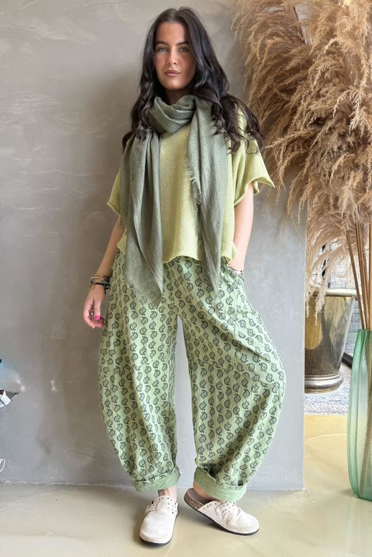 Conrad Box Cotton Knit Soft Olive