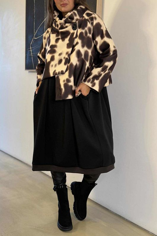 Cori Cropped Jacket Inky Naturals | Laundry B