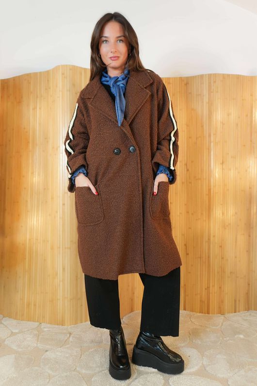 Garrison Boucle Coat Chocolate /15=