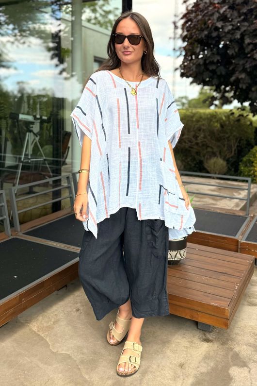 Made In Italy Nova Linear Cut Out Top White /16