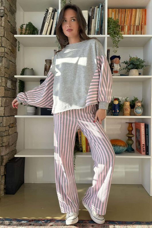 Shoreditch Slouch Sweat Sweetpea Grey /15=