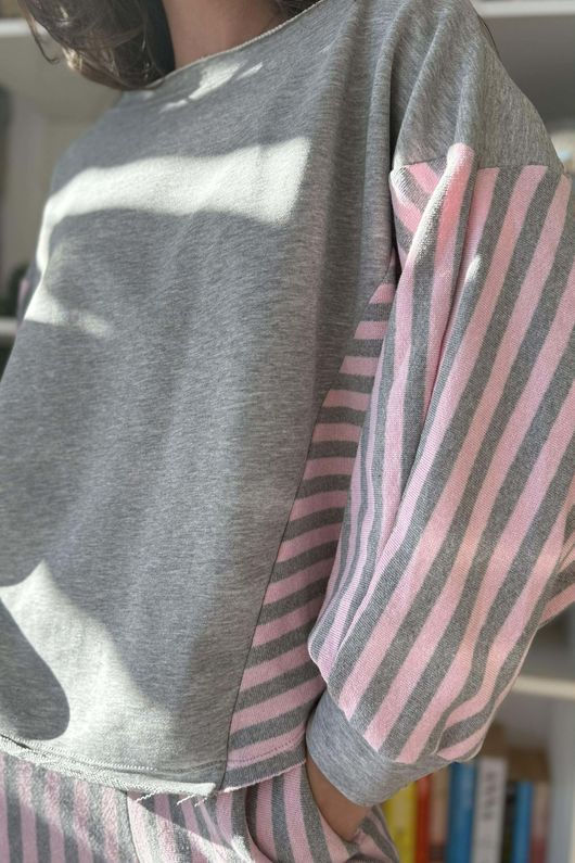 Shoreditch Slouch Sweat Sweetpea Grey /15=